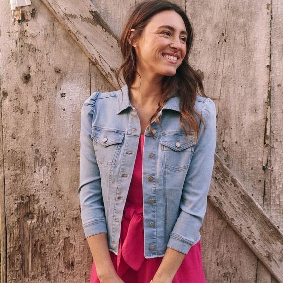 NIC+ZOE | Jackets & Coats | Nz Denim Femme Sleeve Denim Jacket | Poshmark